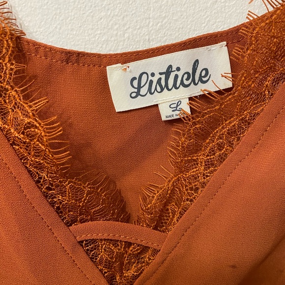 Listicle | Tops | Listicle Lingerie Type Tank With Lacey Bust Size ...